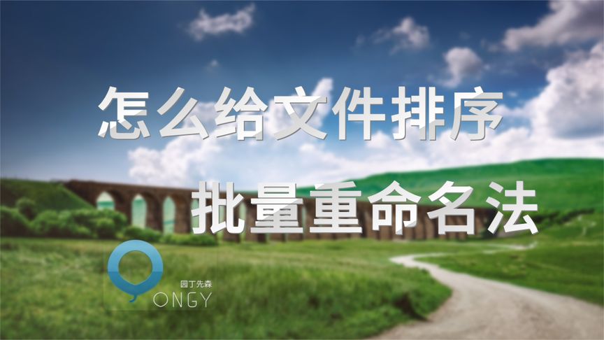 [工具软件]怎么给文件排序,批量重命名法