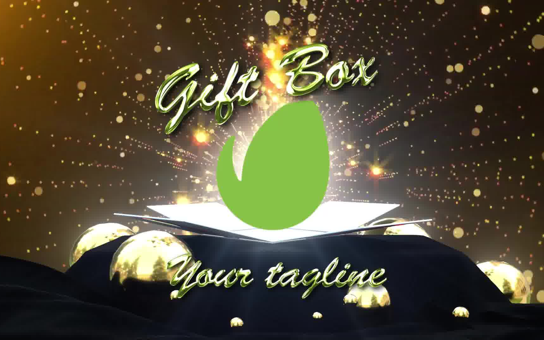 AE礼品盒模板-盒子打开箱子打开特效的动态LOGO片头模板标识品牌...