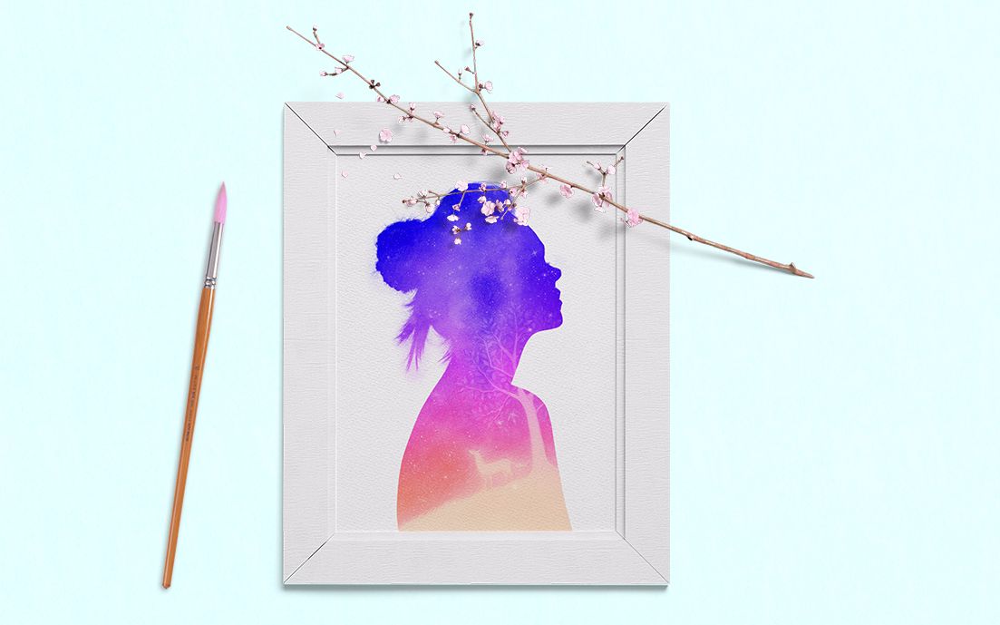 PS教程之水彩人物剪影