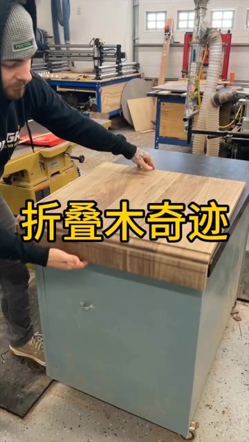 老外大哥设计了弯曲折叠木门