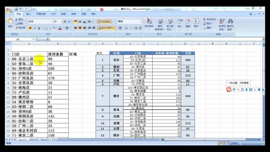 excel高级, 函数、透视表 综合应用实例分享
