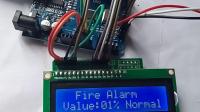 arduino -烟雾报警器 烟雾+火焰+蜂鸣器报警+LCD1602