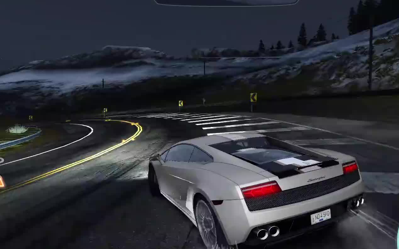 【极品飞车14】开兰博基尼山路飘移用不着刹车!好吧就踩一次给你...