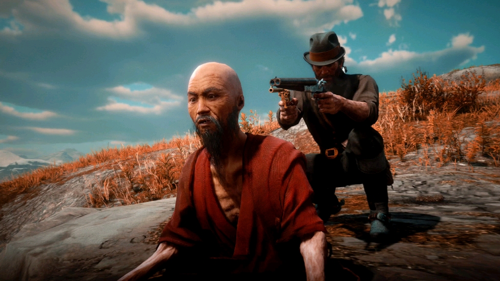 荒野大镖客 冥想和尚 恶搞截图