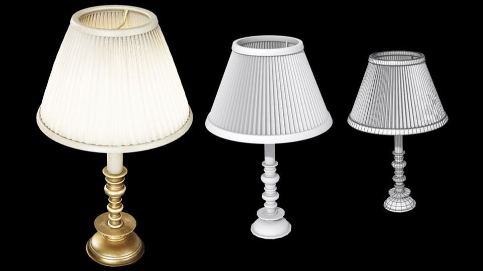 【3dmax教程】20分钟详细教程简单台灯制作,零基础布线讲解,3dmax...