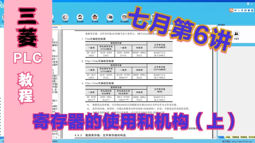 三菱PLC入门教程-寄存器的各种使用方法,寄存器的机构(上)
