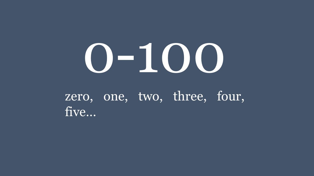 0-100 英语读数字