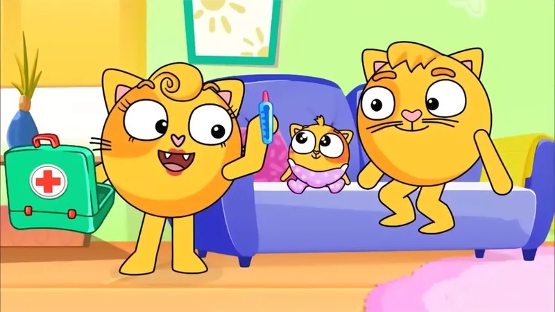 早教动画:宝贝小猫感冒了,猫妈妈有妙招!