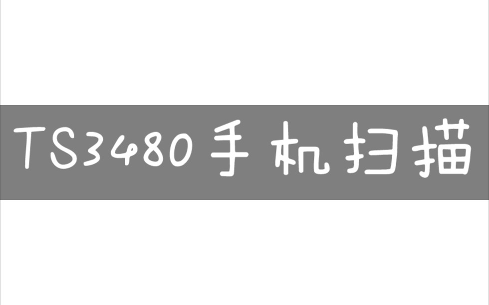 TS3480手机扫描
