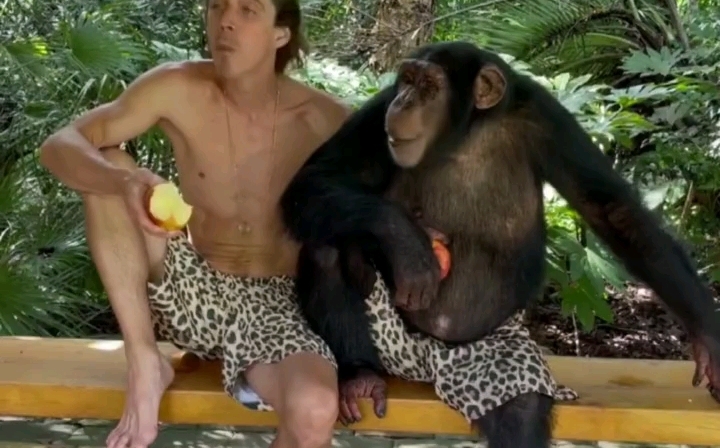 动物模仿人的行为,有模有样,可以的呢