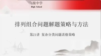 排列组合问题解题策略与方法第21讲