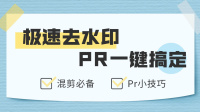 【PR教程】1分钟极速去除水印和logo,Pr中间值效果混剪
