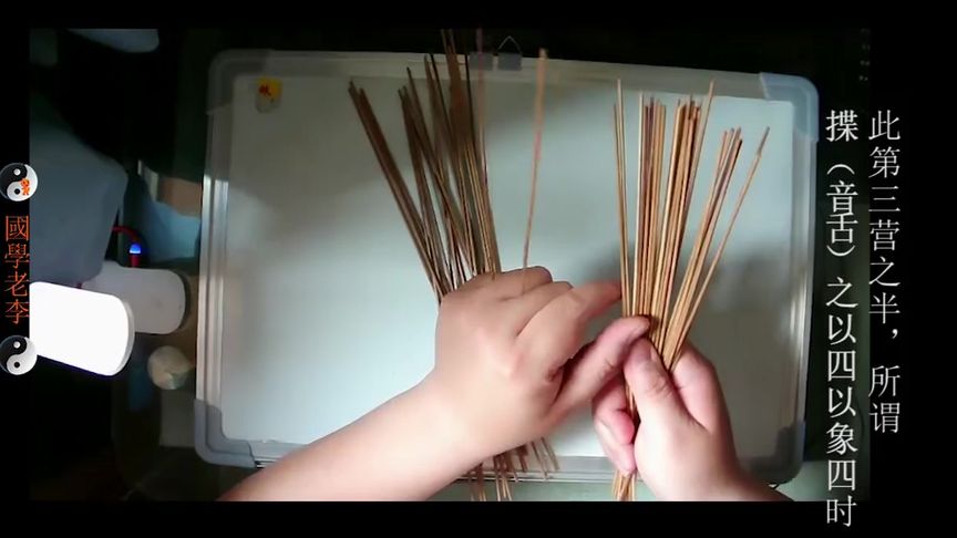 传统易经蓍草揲蓍筮法演示讲解
