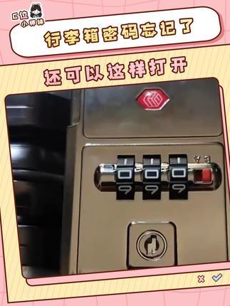 行李箱密码忘记了怎么办? #行李箱密码锁 #行李箱打不开#小窍门 #别.