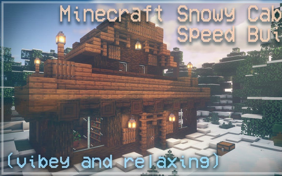【Minecraft】Kelpie The Fox:Snowy Cabin (Vibey Speed Build) ❄️☃...