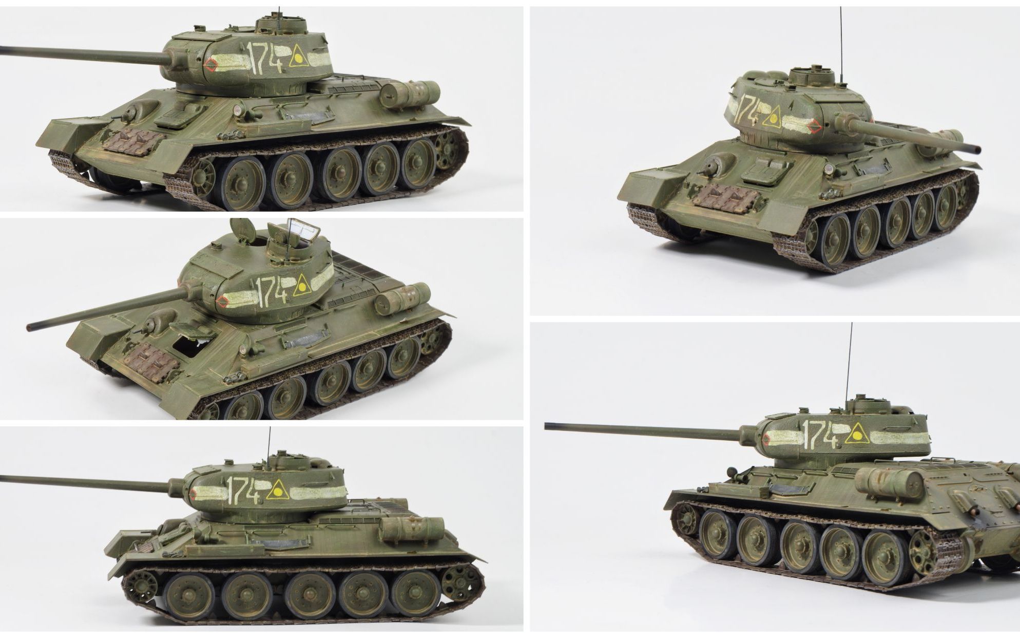 二战著名坦克 苏联T-34/85中型坦克模型上色
