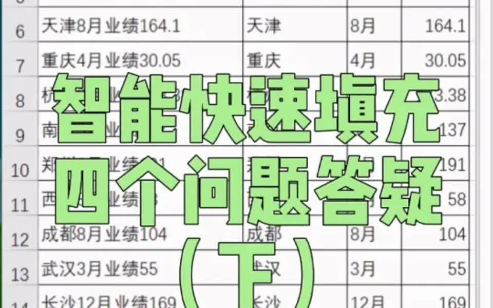 Excel智能填充答疑(下)