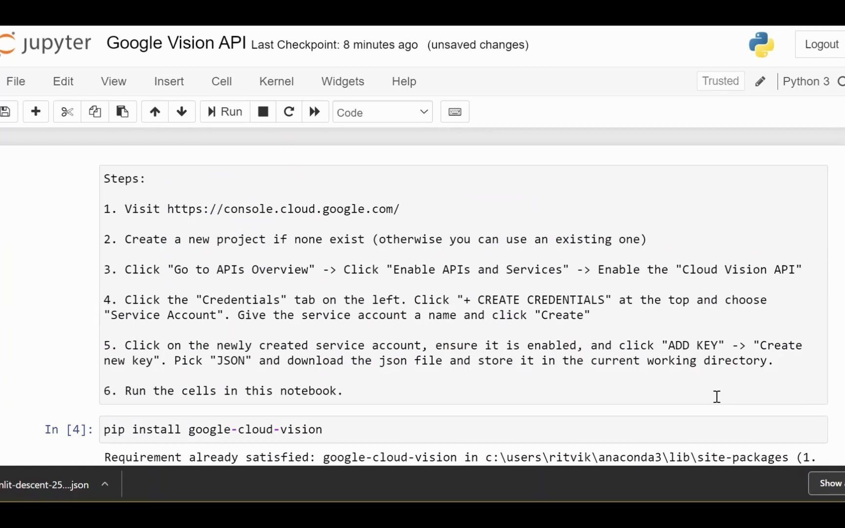 Google Vision API in Python - Data Science Code