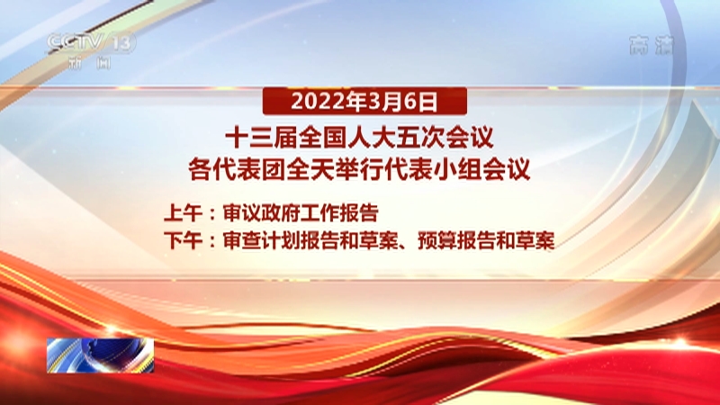 [新闻直播间]十三届全国人大五次会议 各代表团全天举行代表小组会议