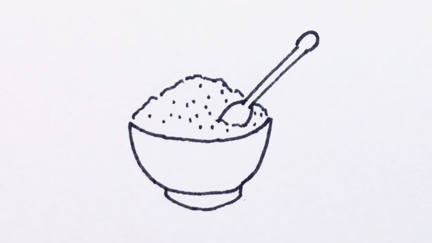【儿童美术】简笔画一碗米饭怎么画,跟我学起来