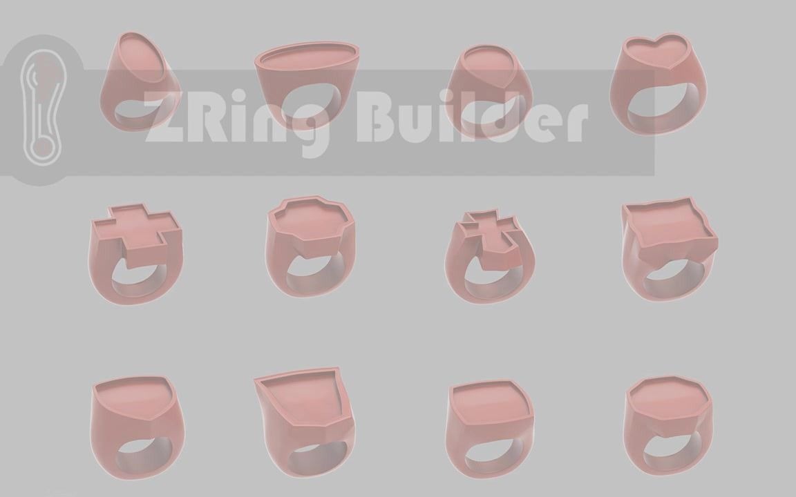 ZB珠宝戒指基本模型预设Zbrush Ring Builder