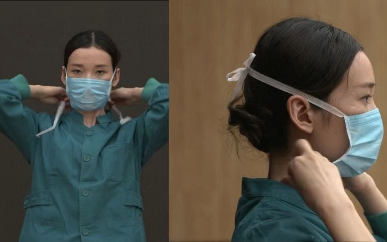 医用外科口罩佩戴、摘除流程