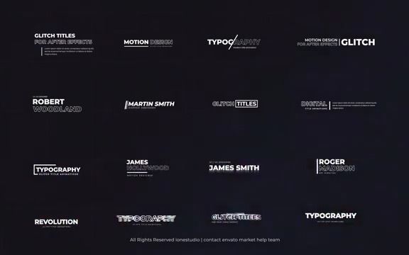 15708 现代风格故障效果标题字幕