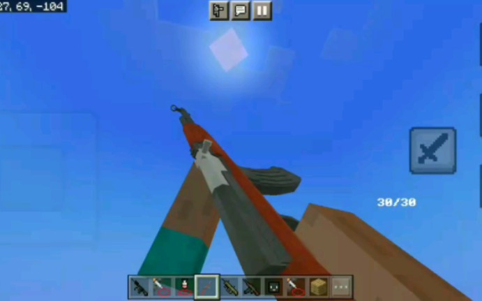 [我的世界]国际基岩版 现代军事3D枪械模组新枪演示 Morden Military ...