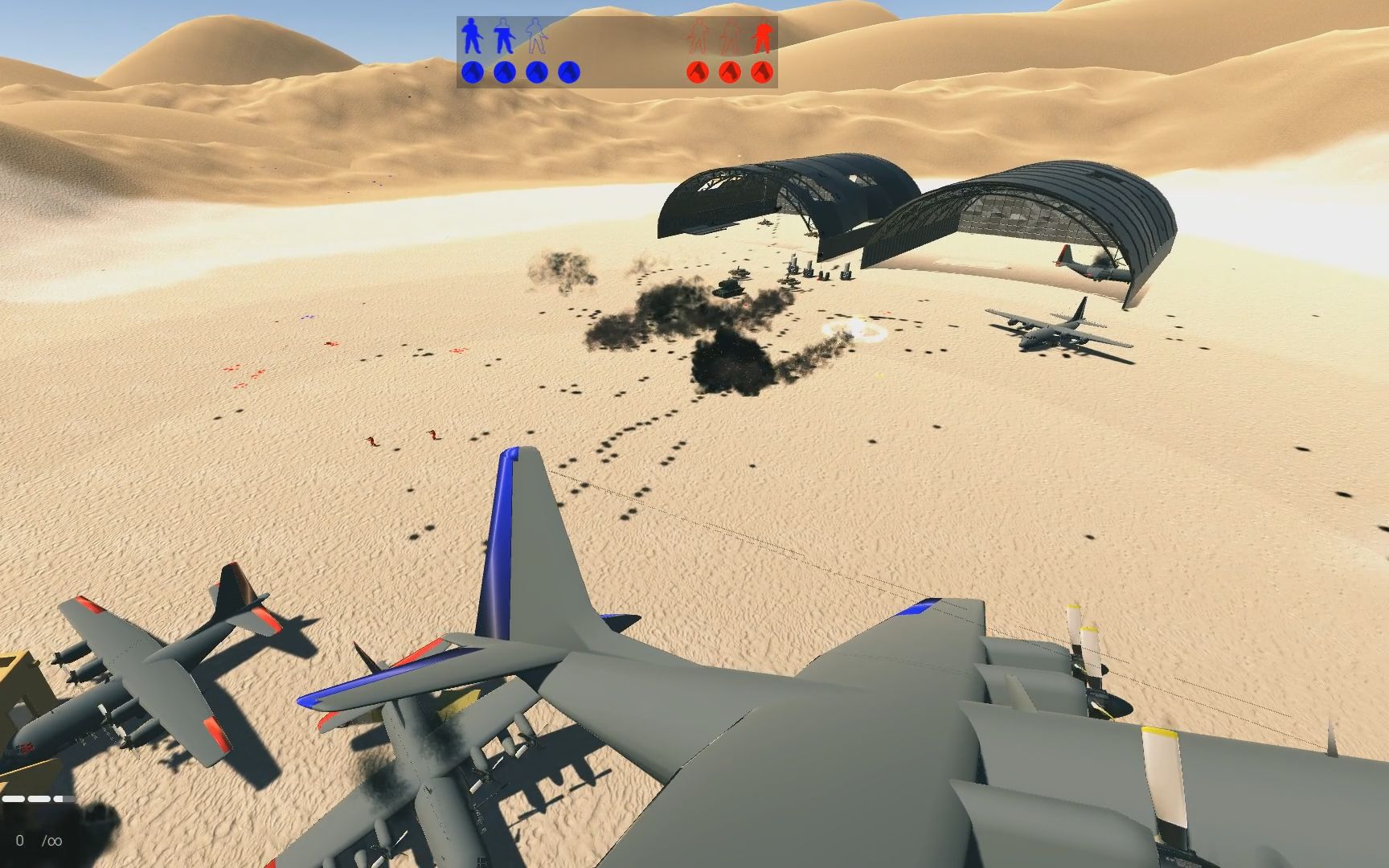 【战地模拟器/Ravenfield】AC-130空中炮艇及TOS-1火箭炮警告!(注意...