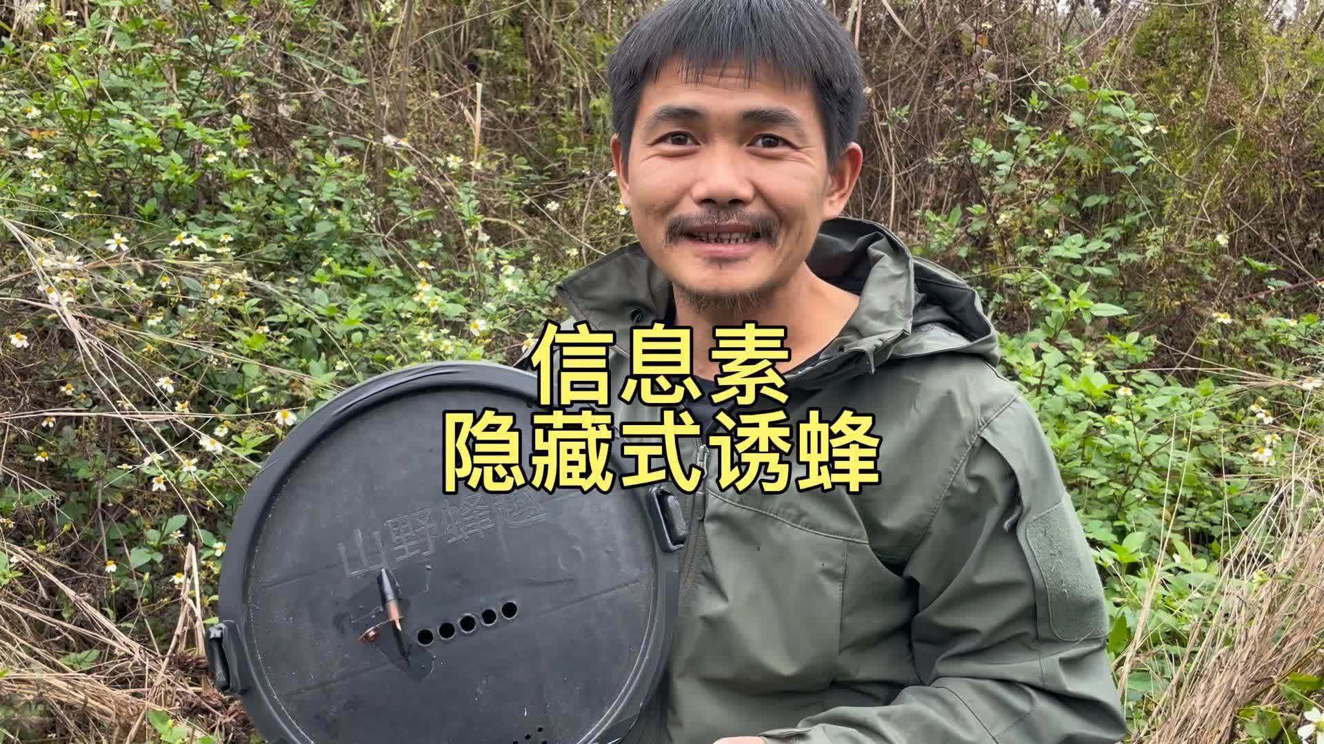 测试诱蜂信息素隐藏式诱蜂 你们觉得会来蜜蜂吗?来了会进哪个桶