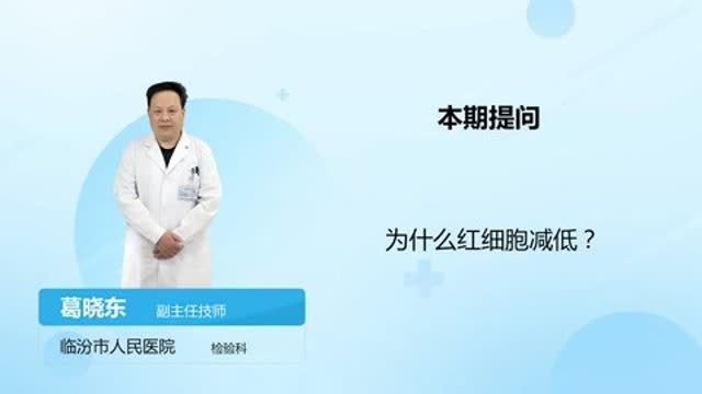为什么红细胞减低?