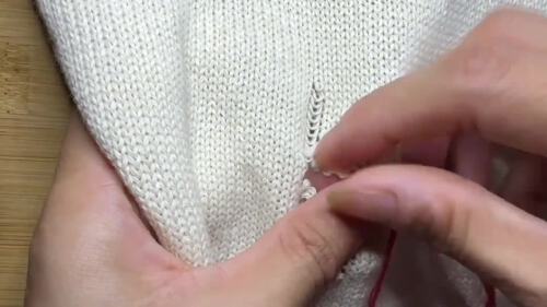衣服破洞织补法大全 针线小妙招 织补 好简单的 零基础教学