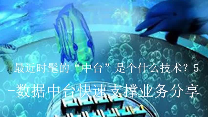 最近时髦的“中台”是个什么技术?5-数据中台快速支撑业务分享
