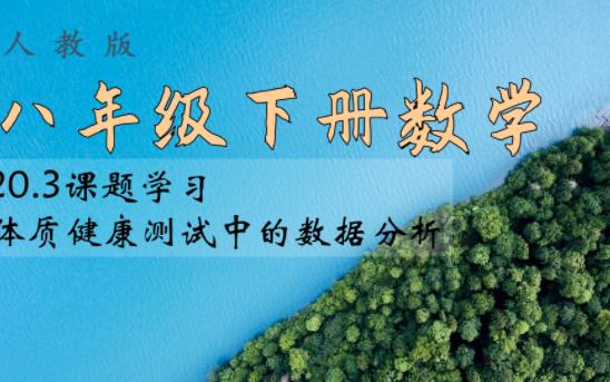 ...版初中数学初二八年级下册20.3课题学习 体质健康测试中的数据分析
