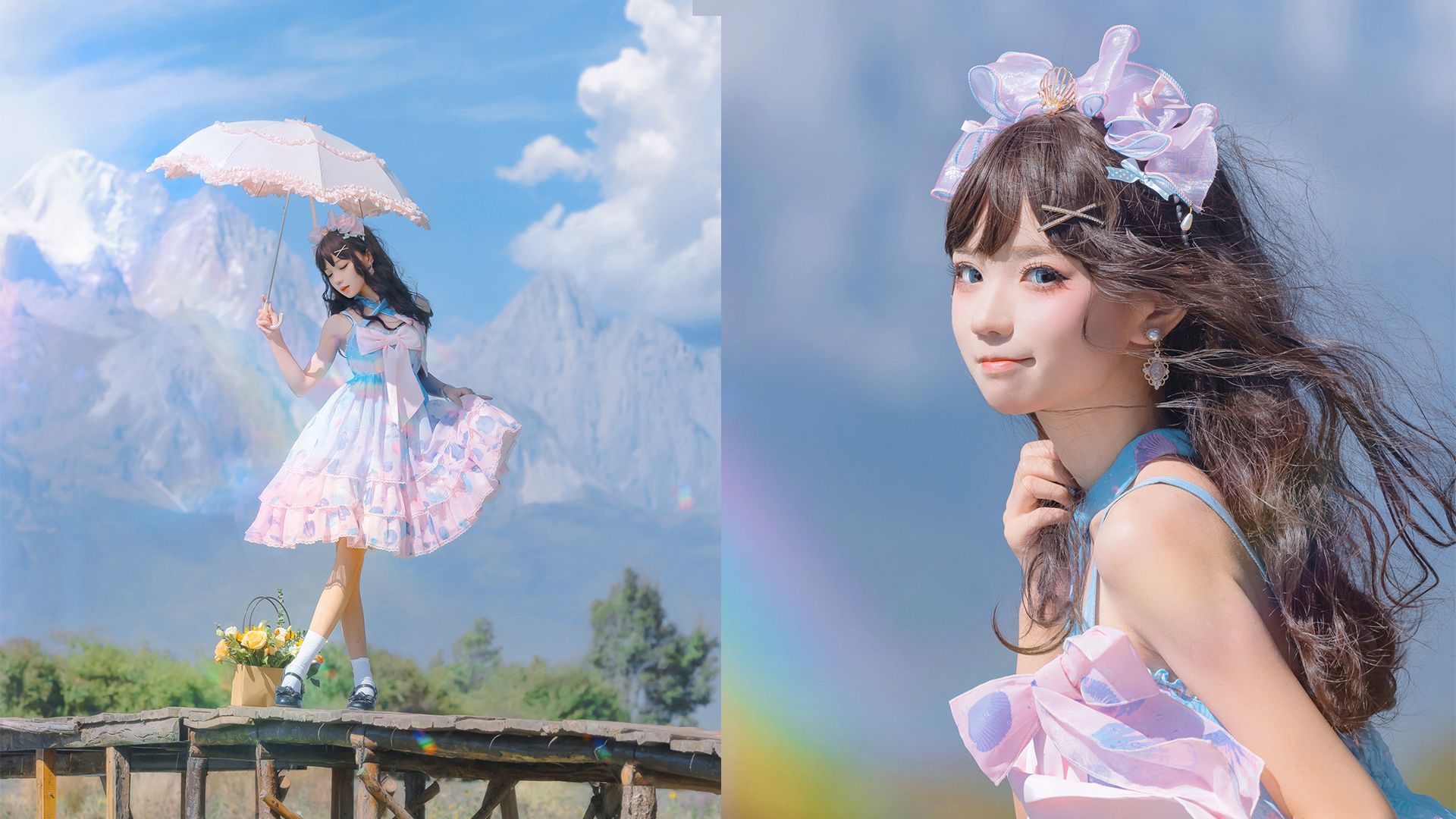 我拍到了宫崎骏笔下的动漫世界!《雪山下的少女》动漫人像拍摄构图...