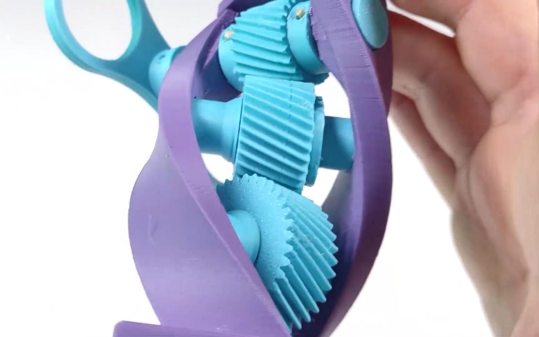 3D打印螺杆(交叉斜齿轮)齿轮传动