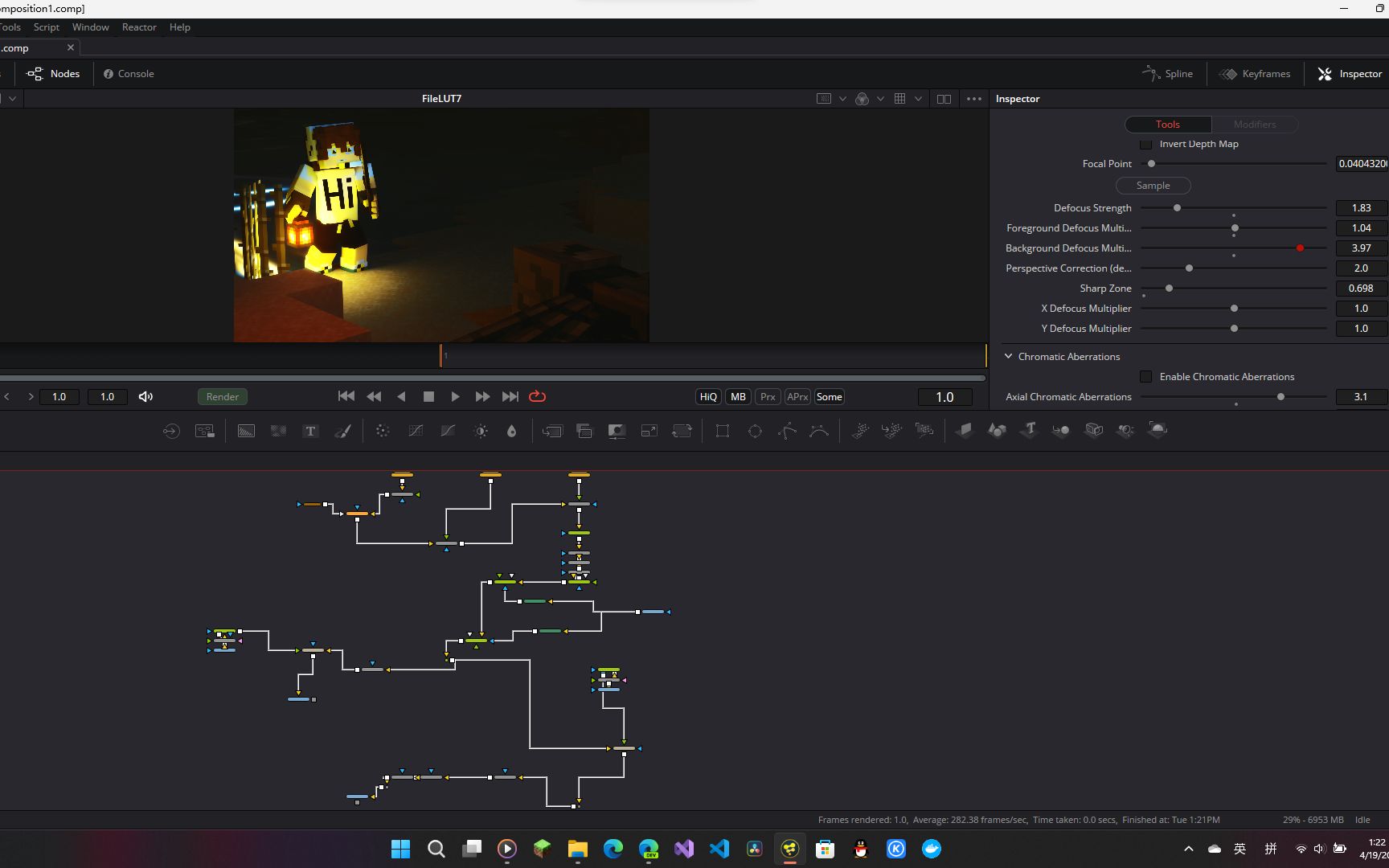 [SpeedArt]爆肝5小时用blender+fusion做一张MC渲染图