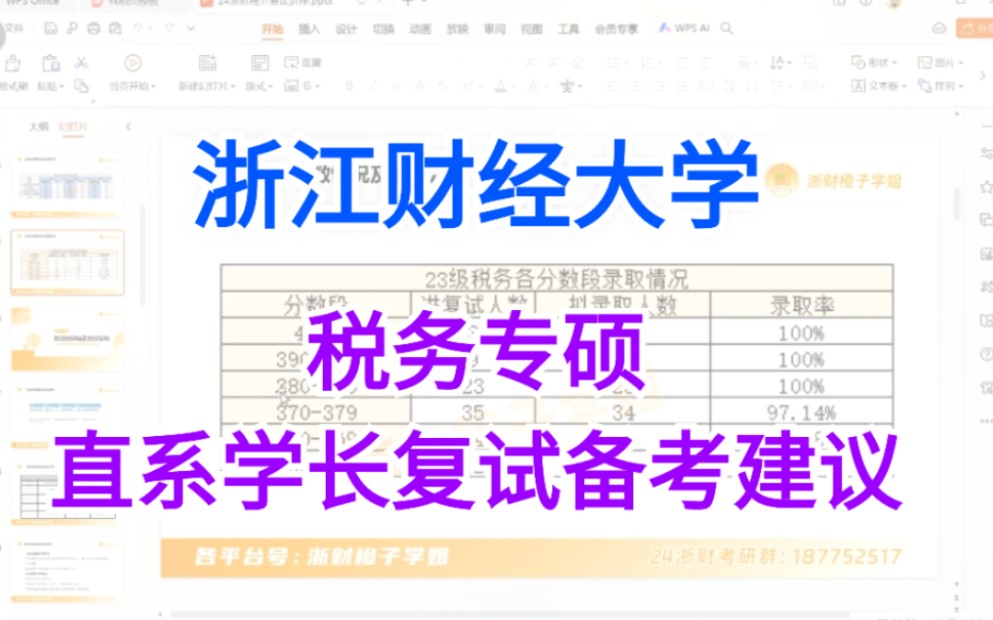 【24考研】浙江财经大学税务专硕复试备考建议
