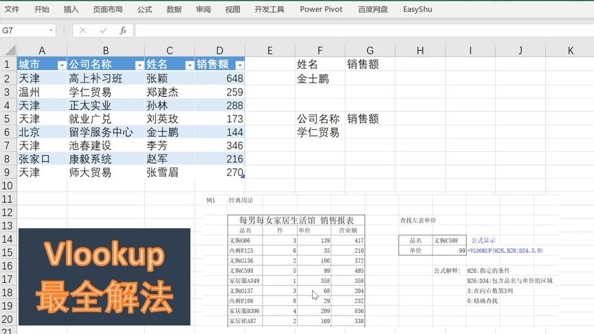 Vlookup函数的11种用法大全