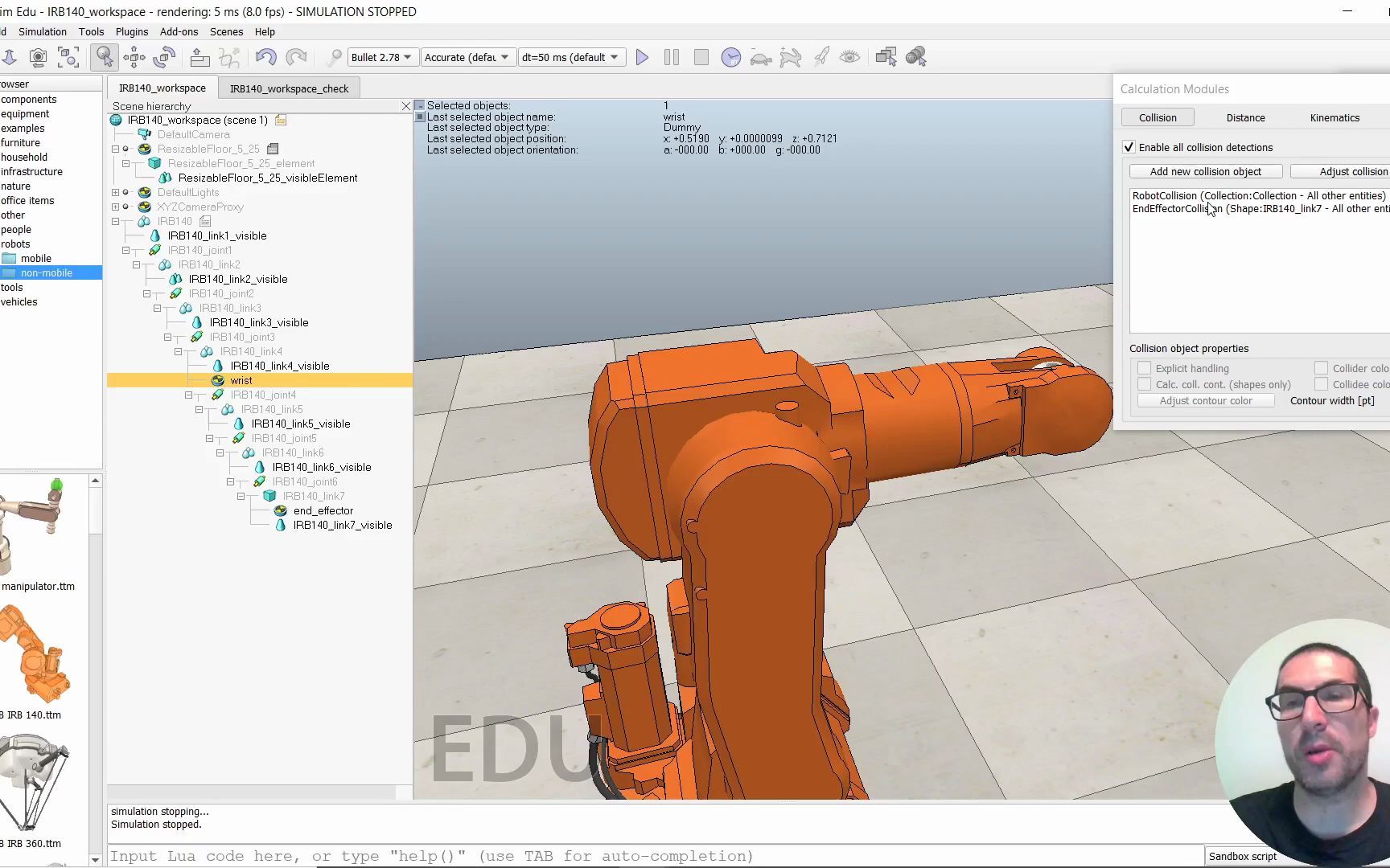 【搬】Computing the workspace of a 6 DoF robot arm CoppeliaSim (V-...