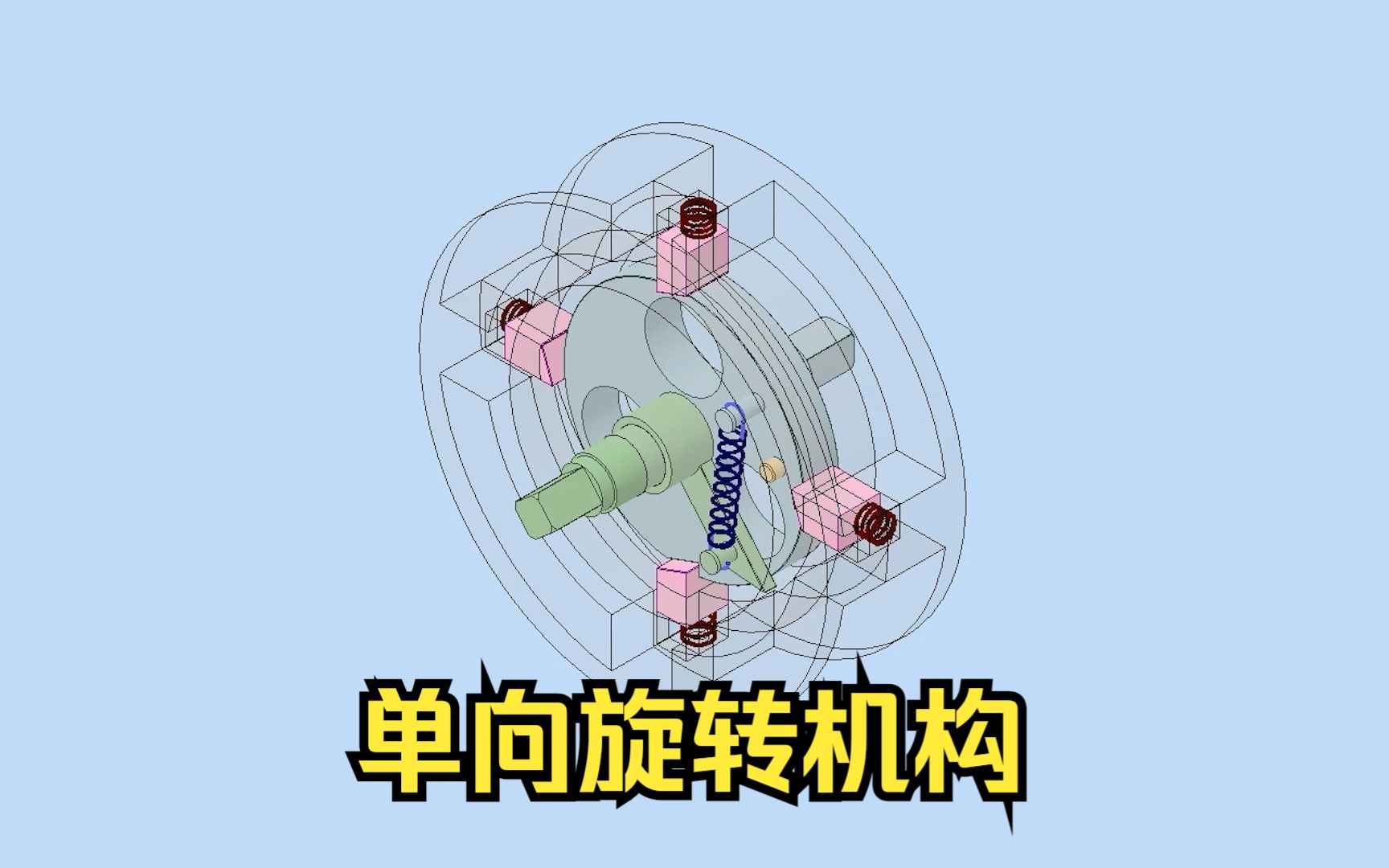 一种单向旋转驱动机构,我们看一下它是如何构成的吧