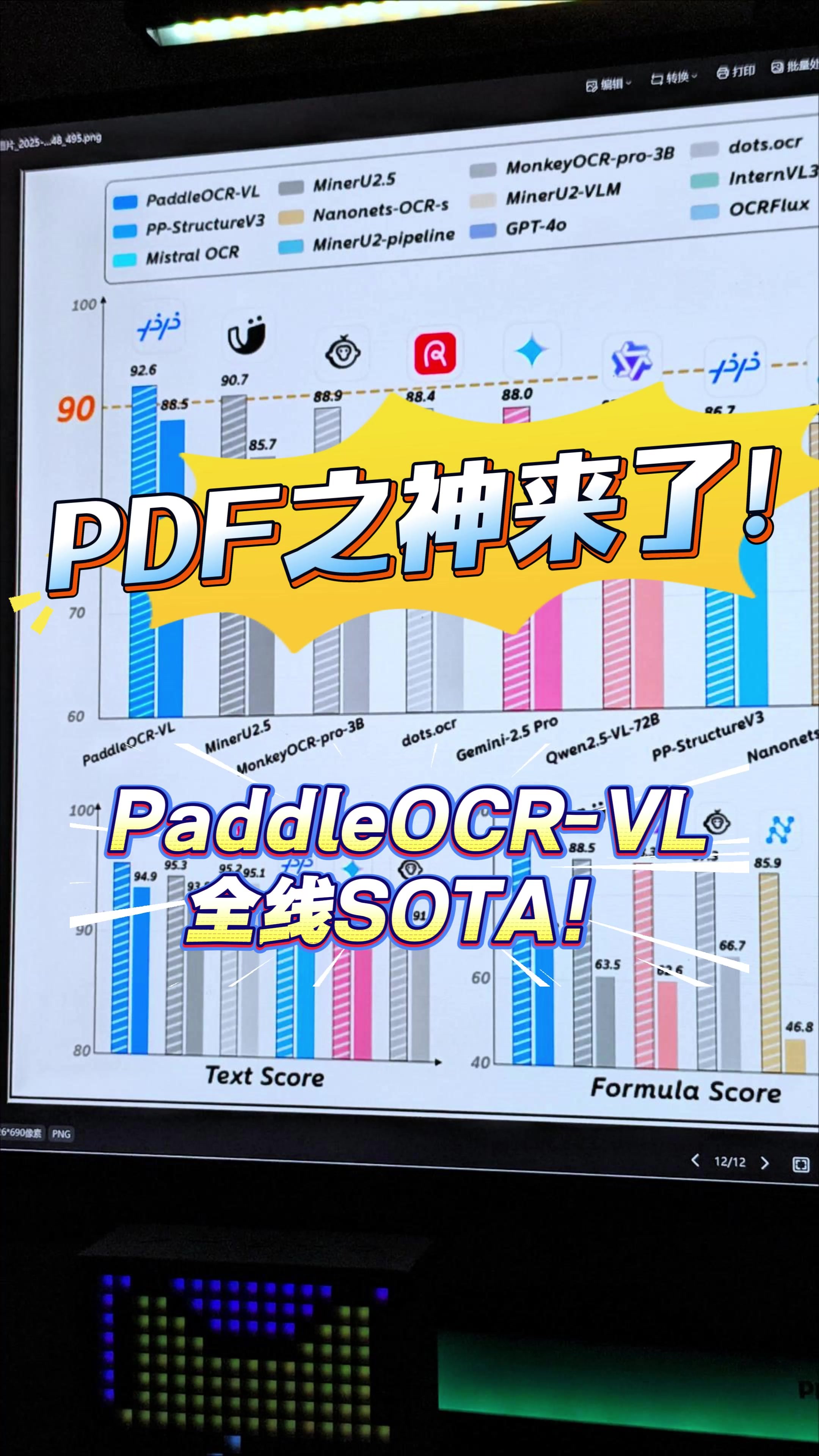 PDF识别之神!人类所有文件,已被AI破解 #AI #PDF #SOTA #办公 #职场