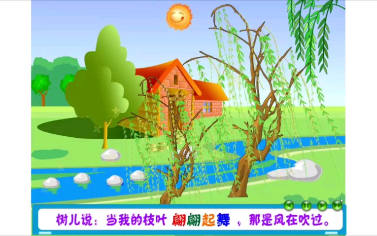 幼儿大班精品获奖Flash课件——风在哪里。
