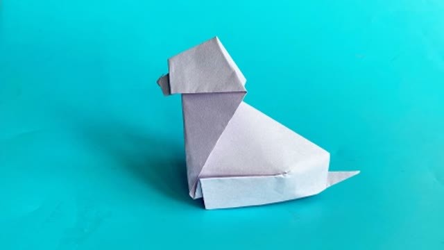 教你折纸小狗,简单易学,生动形象