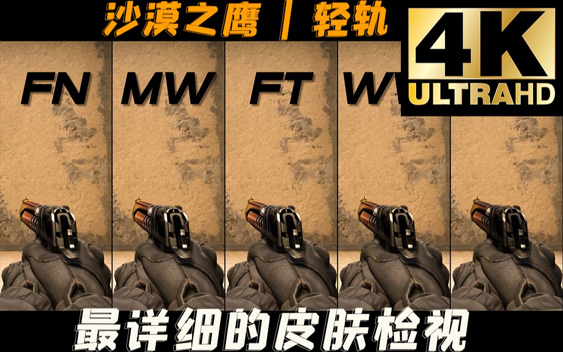 【CSGO】皮肤推荐【沙漠之鹰 | 轻轨】,4K画质!持枪、持刀视角展示
