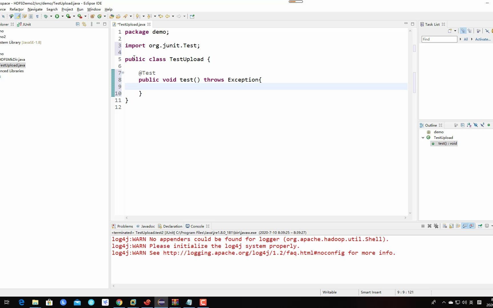 实验13 HDFS Java API文件上传