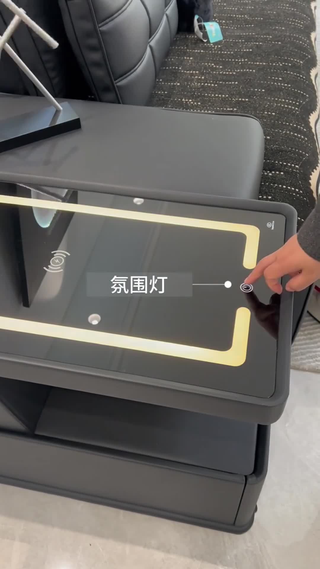 不愧是我精心挑选的智能沙发边柜,实物也太高级了,全实木板材,底部...