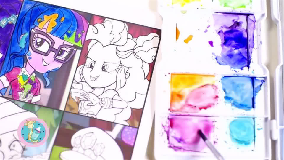 5分钟完成3个小马宝莉绘画涂色这速度也是没谁了