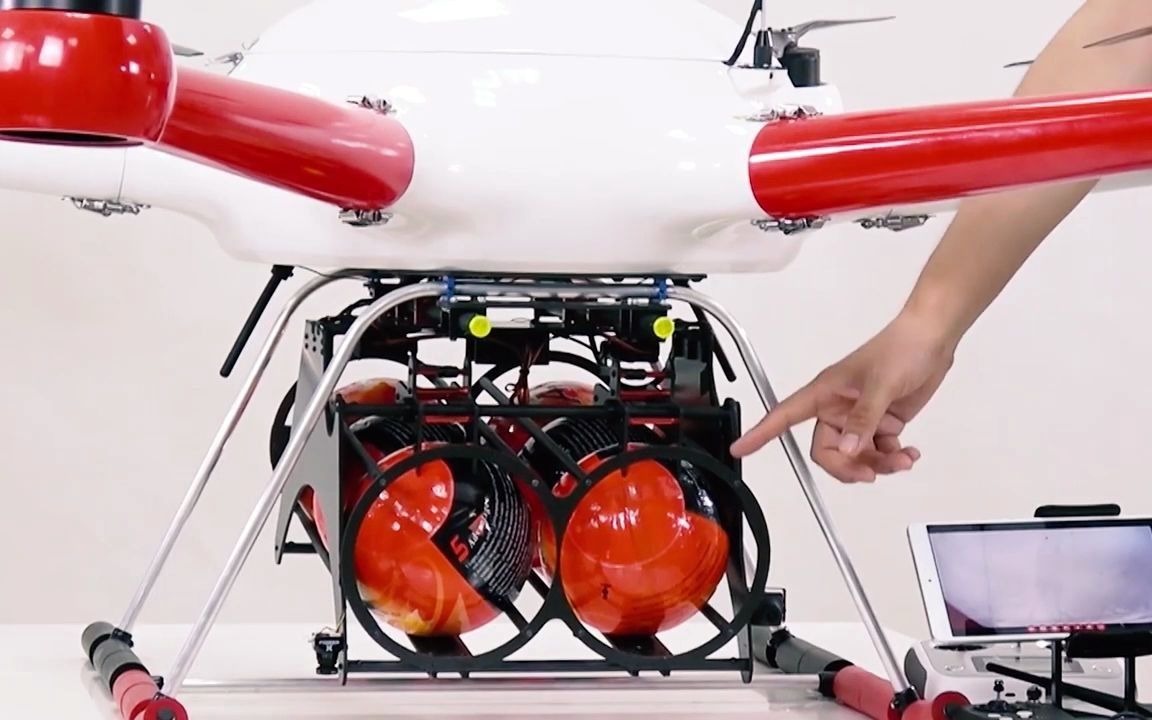 跃飞智能|消防无人机灭火弹球投掷装置详解空中抛投灭火