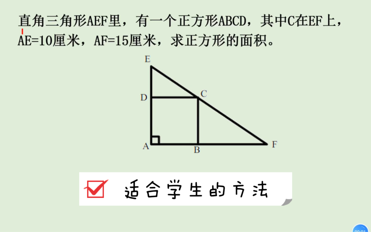 图形面积经典题型分析与解答,适合五六年级学生的解题方法